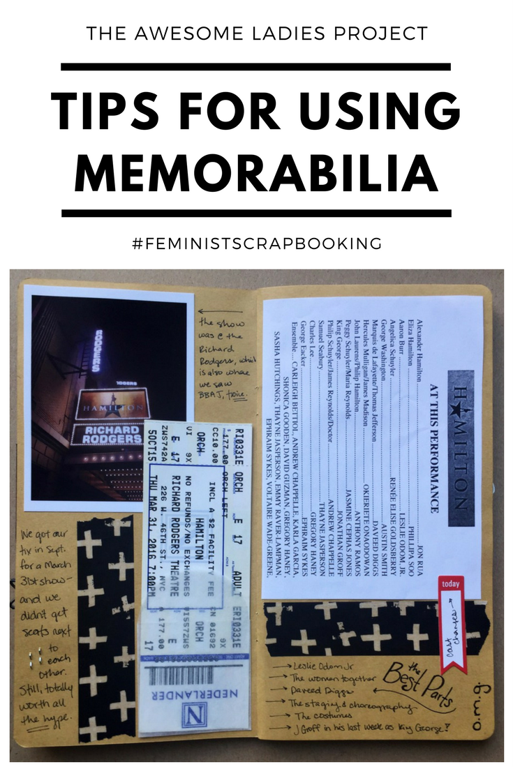 Using Memorabilia in Your Scrapbook – The Awesome Ladies Project