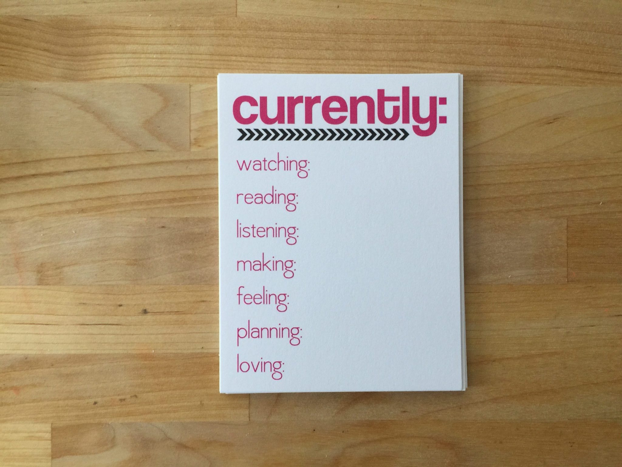 Pink Currently Journaling Cards – The Awesome Ladies Project