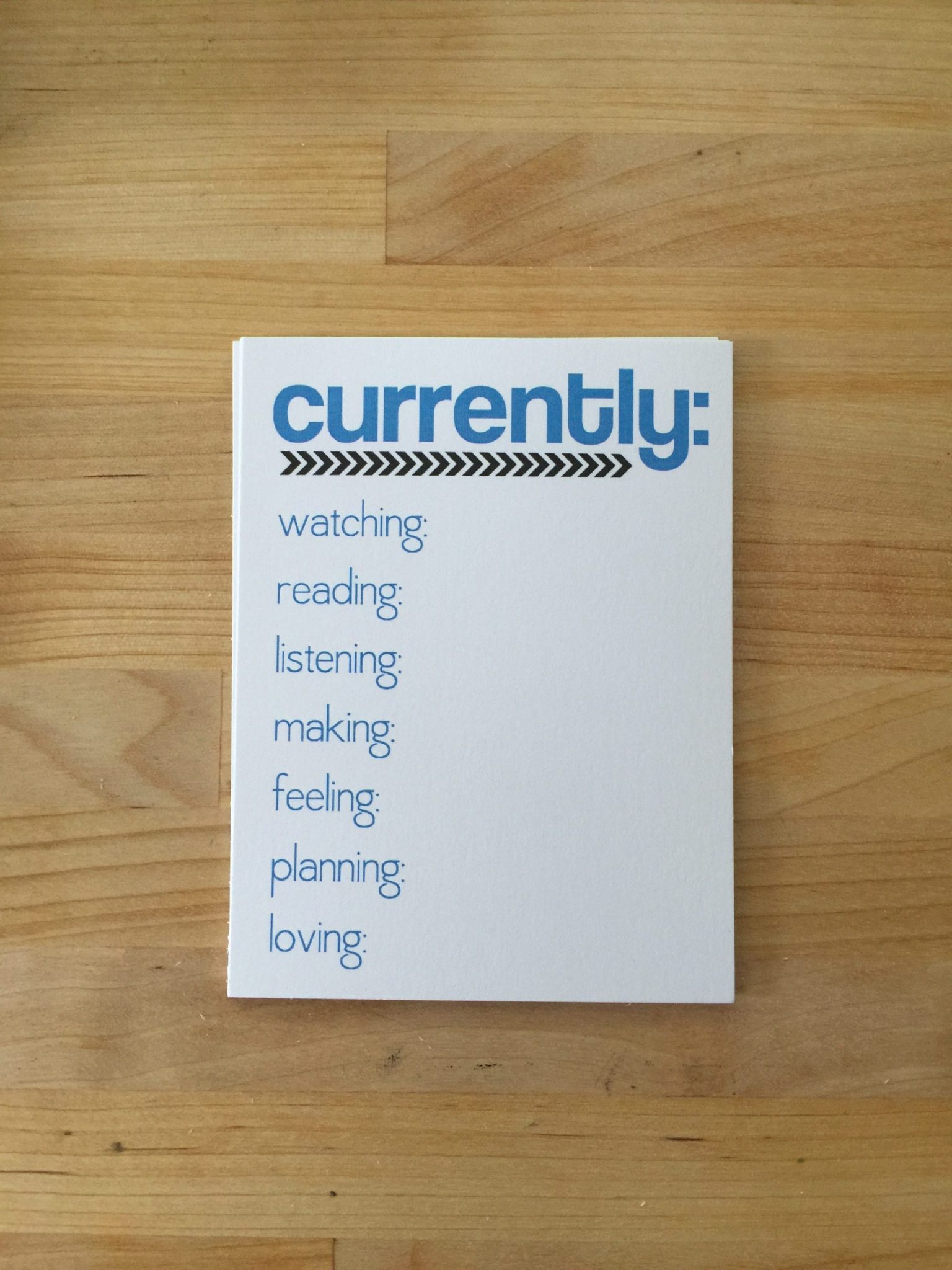 Blue Currently Journaling Cards – The Awesome Ladies Project