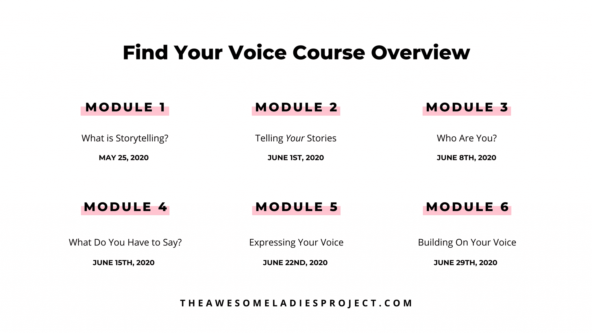 Find Your Voice – The Awesome Ladies Project